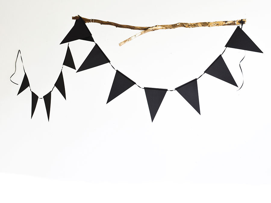 Black Paper Bunting Banners Party Flags the Perfect | Etsy