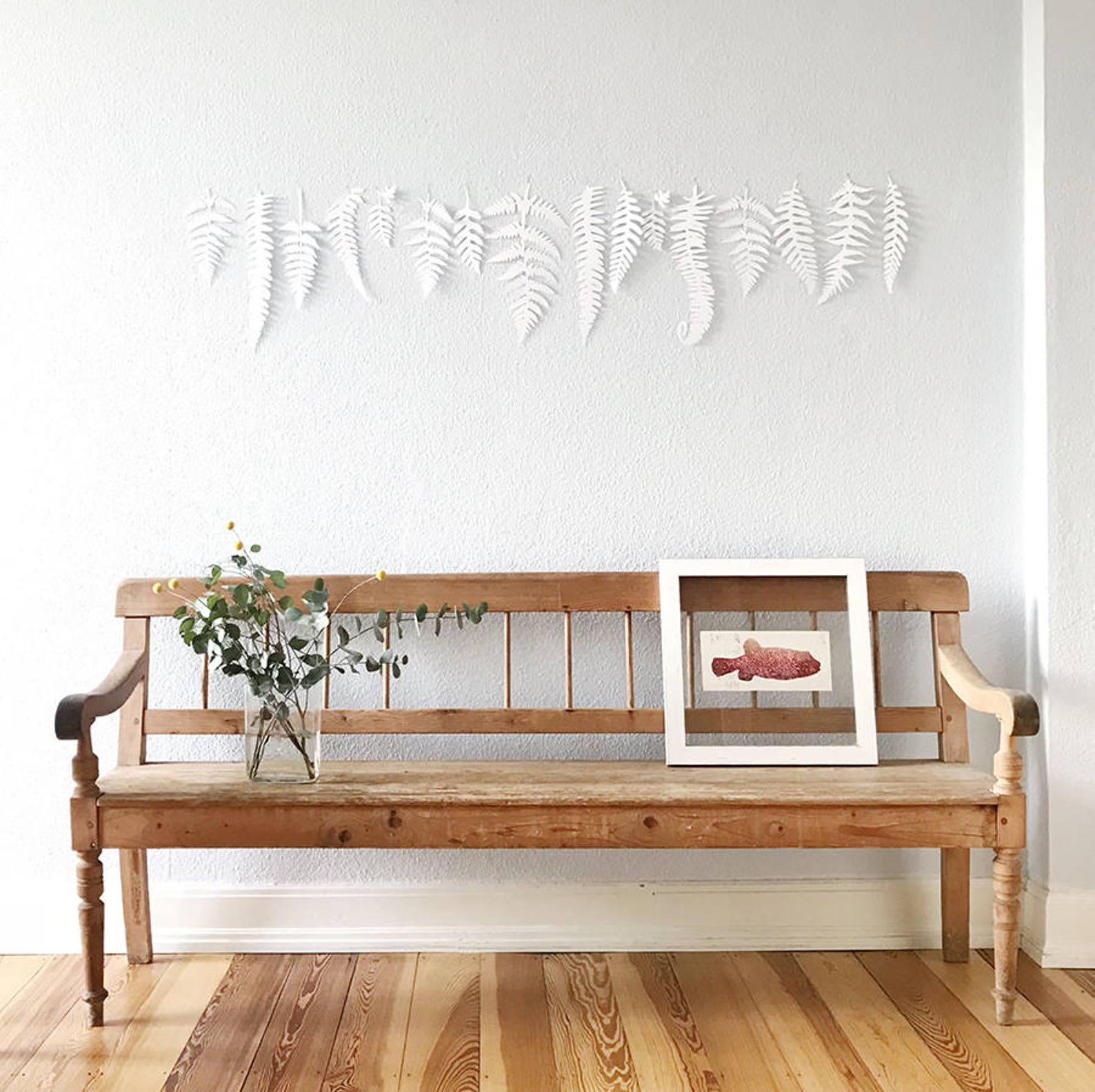 Fern Paper Leaf Garland Frond Fern Decor Paper Leaf Party | Etsy