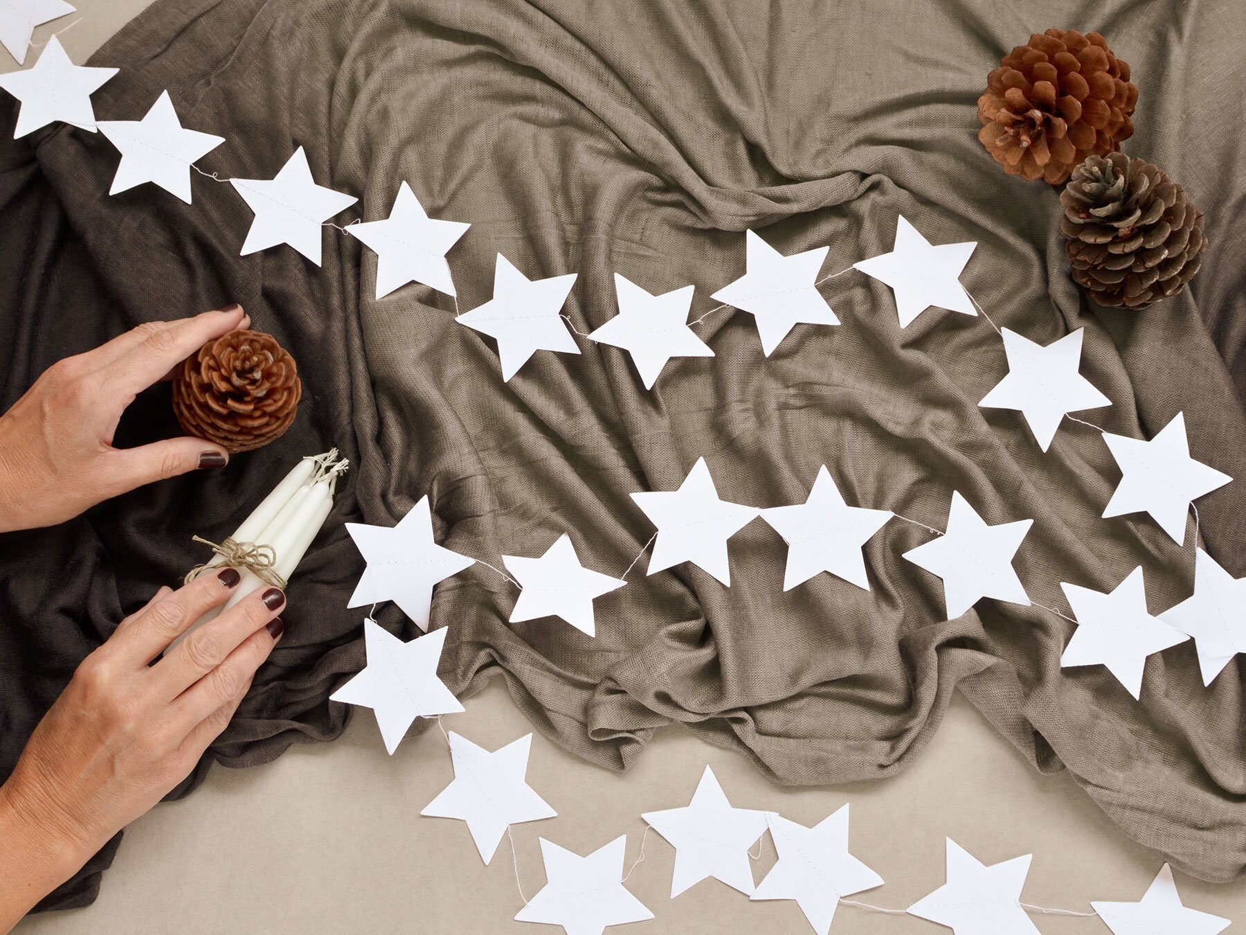 STAR Garland in Silver, Paper Garland, Wedding Garland, Wedding ...