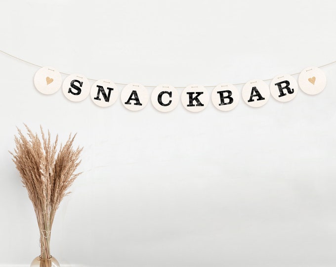 Printable Snack Bar Sign, Snack Bar Sign, Editable Snack Bar Sign ...