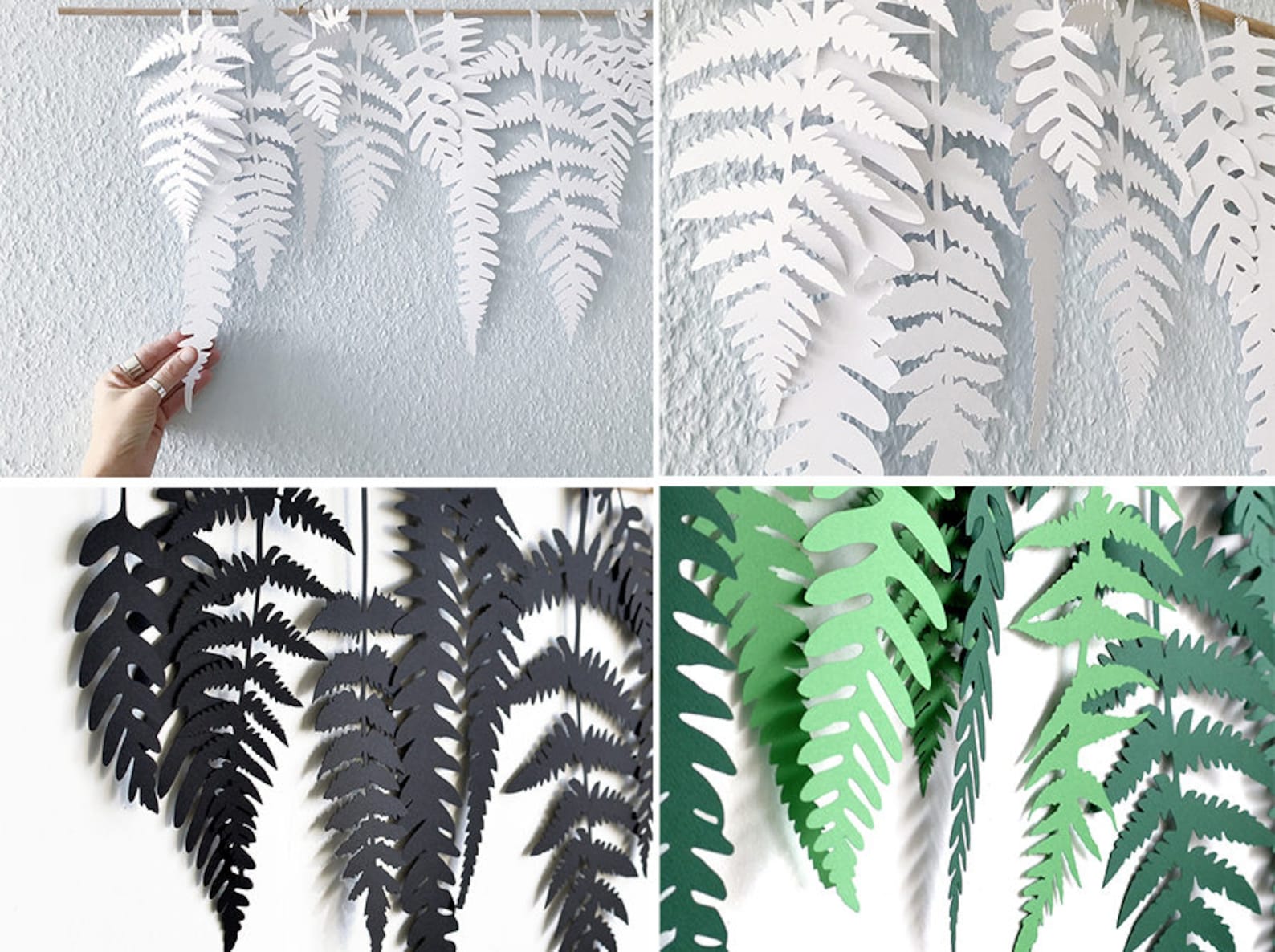 Fern Paper Leaf Garland Frond Fern Decor Paper Leaf Party - Etsy UK
