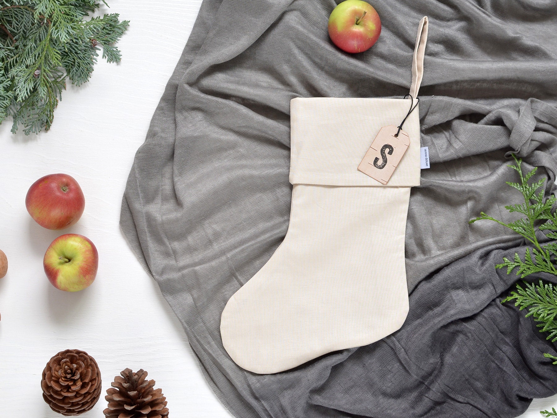 Sustainable Christmas Stocking Made of Organic Cotton - Etsy UK
