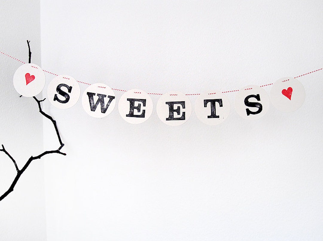 SWEETS Banner, Wedding Banner, Decoration, Sweet Table Bunting for ...