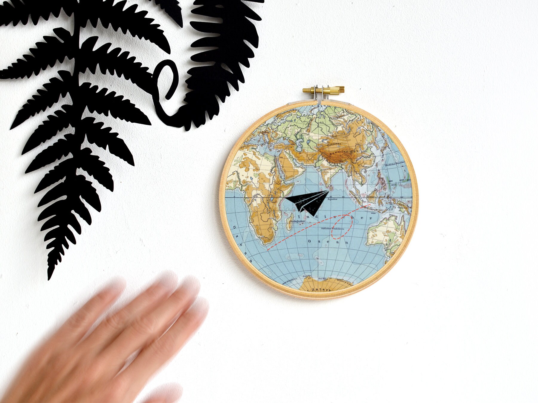 Aviator on world tour Paper aviator on a world map with | Etsy