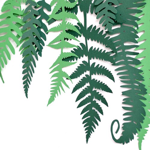 Fern Paper Leaves Garland Frond Fern Decor Paper Leaf - Etsy
