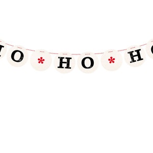 HO HO HO Christmas Banner for the Holiday Season // Hohoho Garland ...