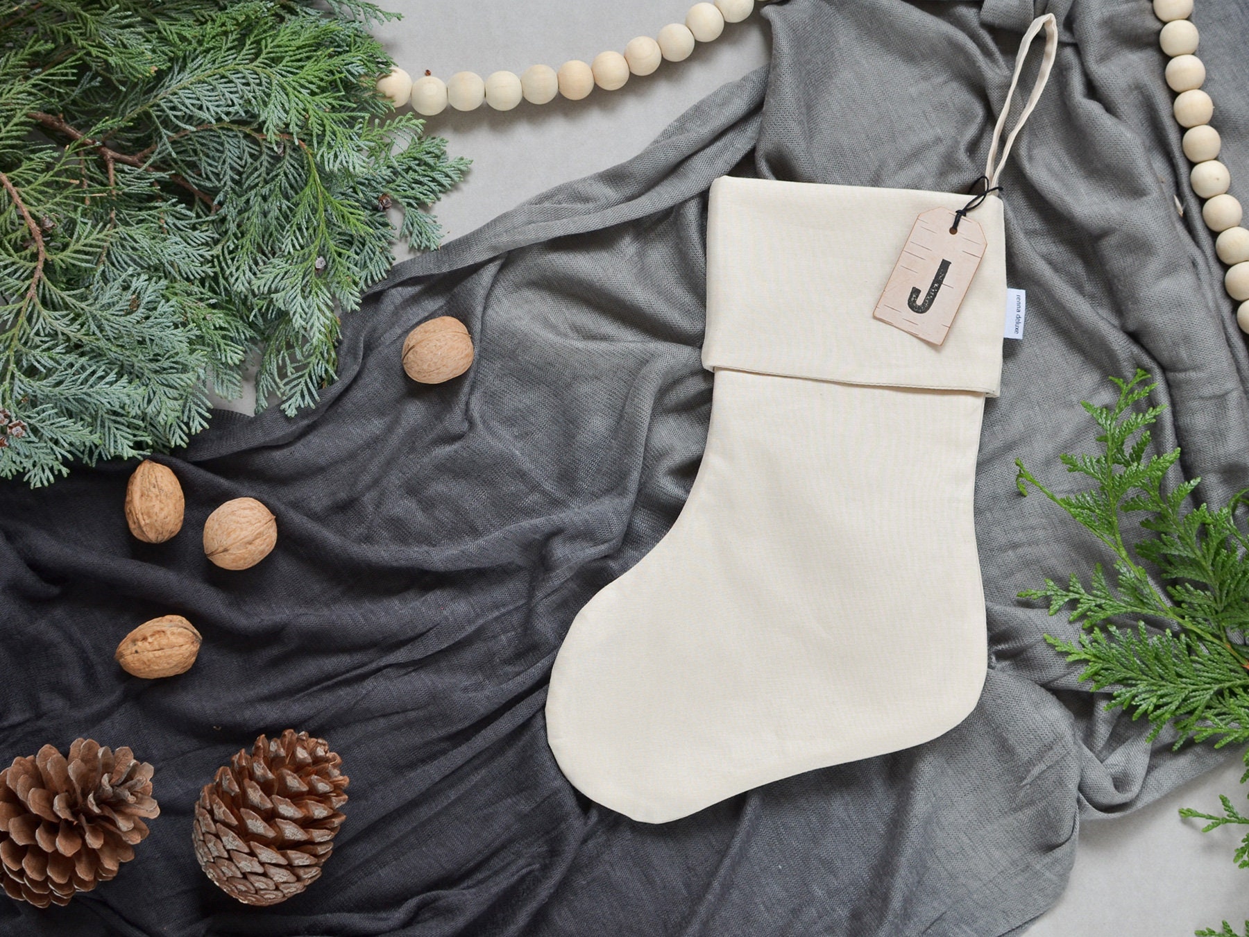 Sustainable Christmas Stocking Made of Organic Cotton - Etsy UK