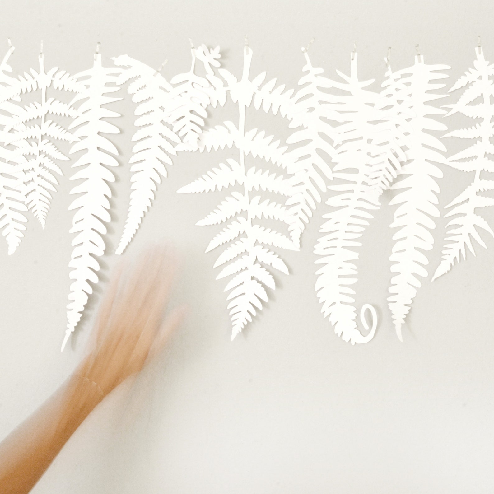 Fern Garland Paper Leaf Frond Fern Decor Paper Leaf Party - Etsy