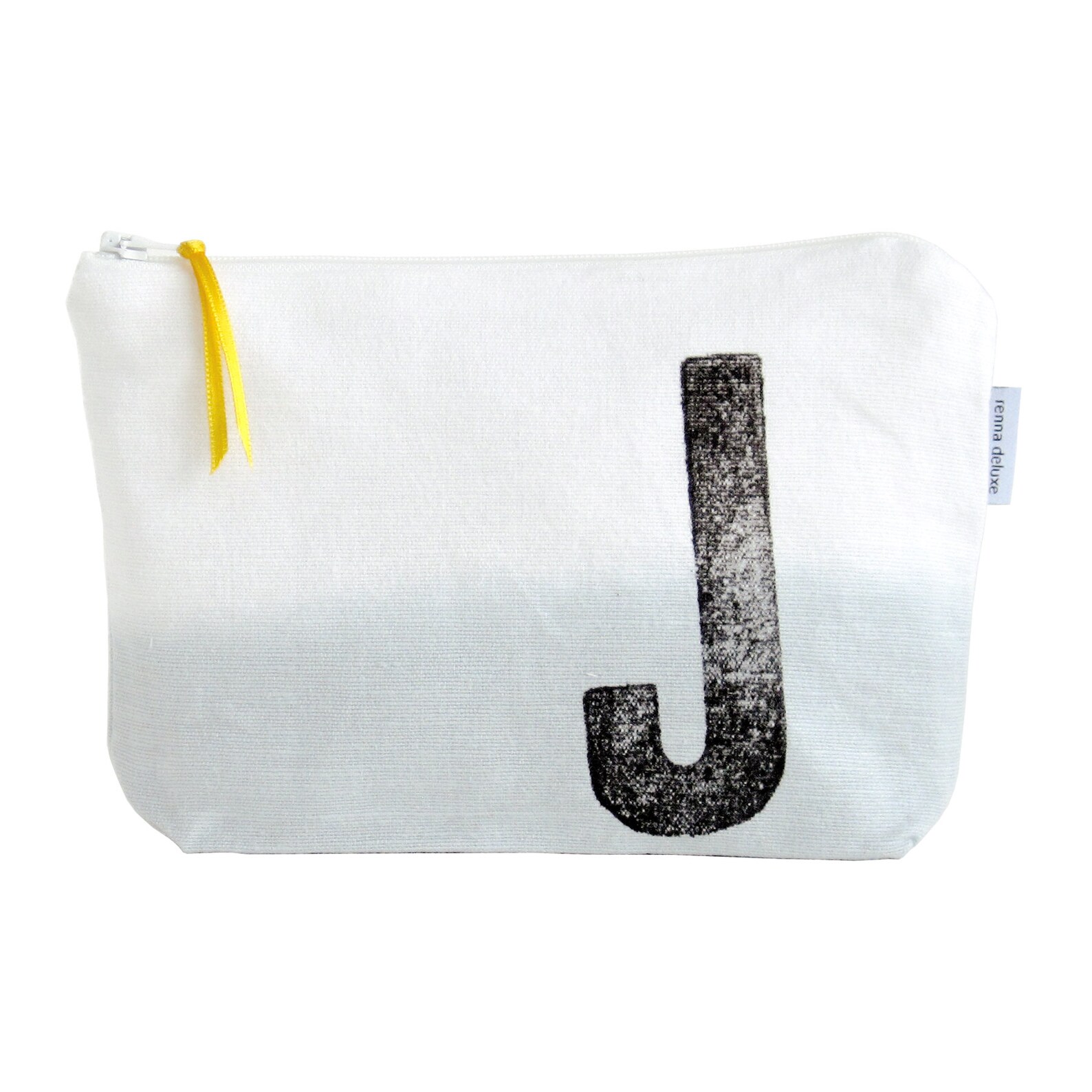 Personalized Wash Bag Makeup Bag With Monogram Dip Dyed Initial Stamped ...