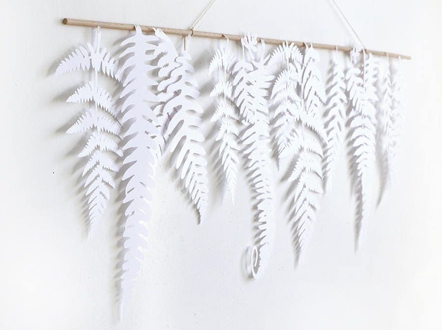 Fern Paper Leaf Garland Frond Fern Decor Paper Leaf Party - Etsy UK