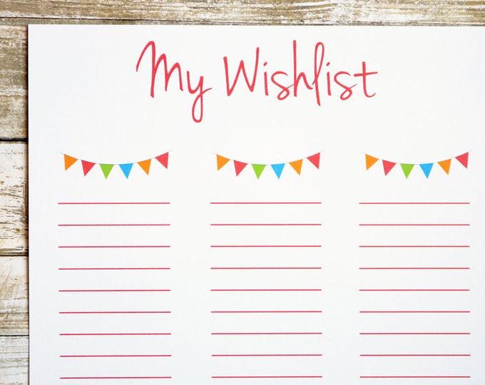 Printable Wishlist Wishlist for Girls Birthday Wishlist - Etsy