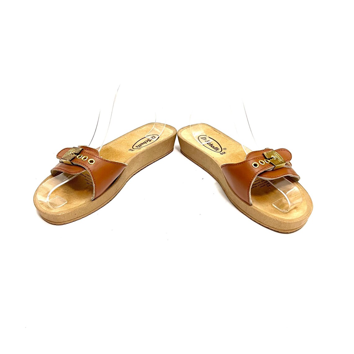 Vintage 1980s Original Exercise Sandals // Brown Leather Open Toe ...