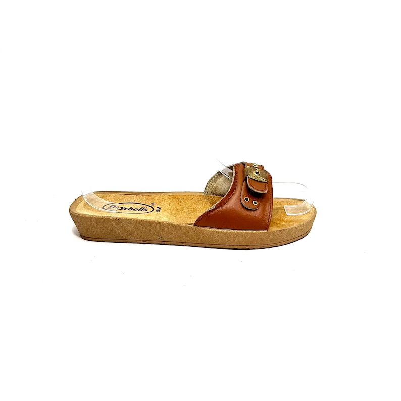 Vintage 1980s Original Exercise Sandals // Brown Leather Open Toe ...