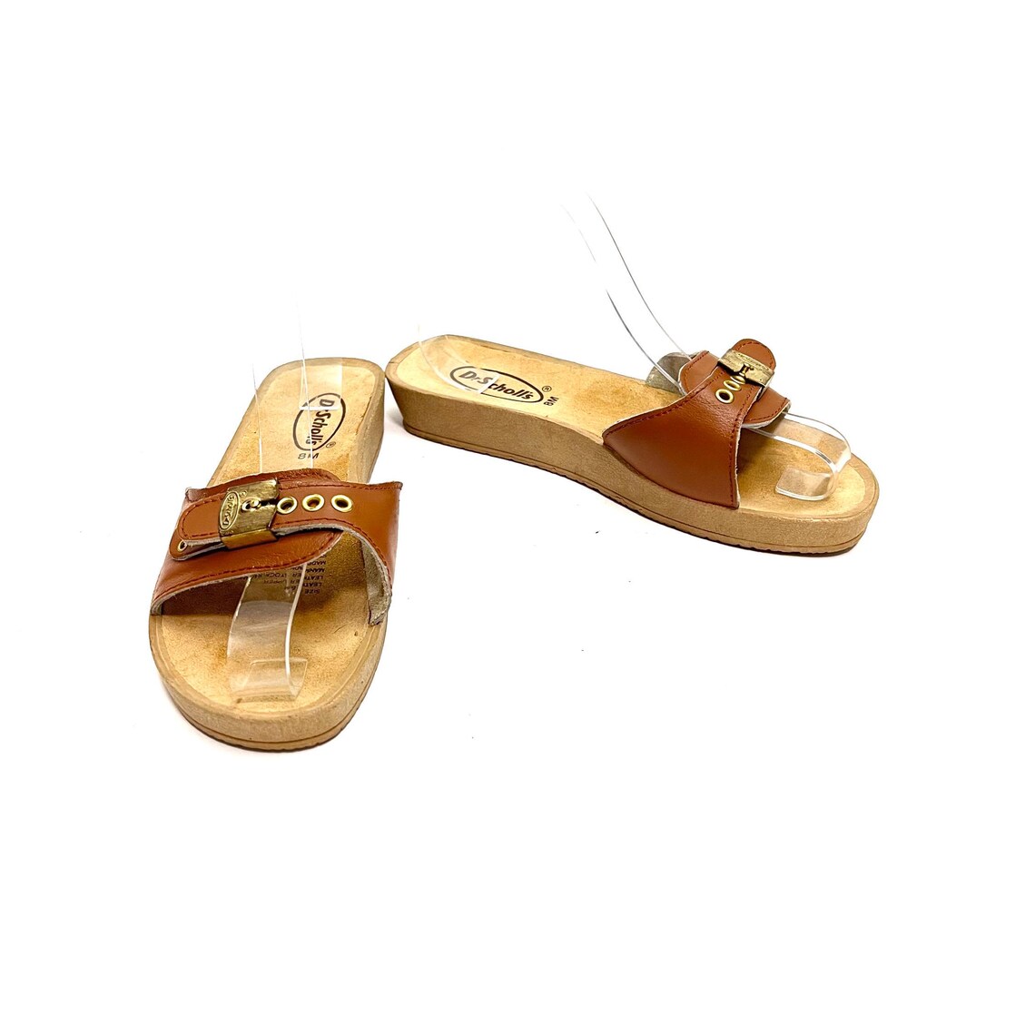 Vintage 1980s Original Exercise Sandals // Brown Leather Open Toe ...