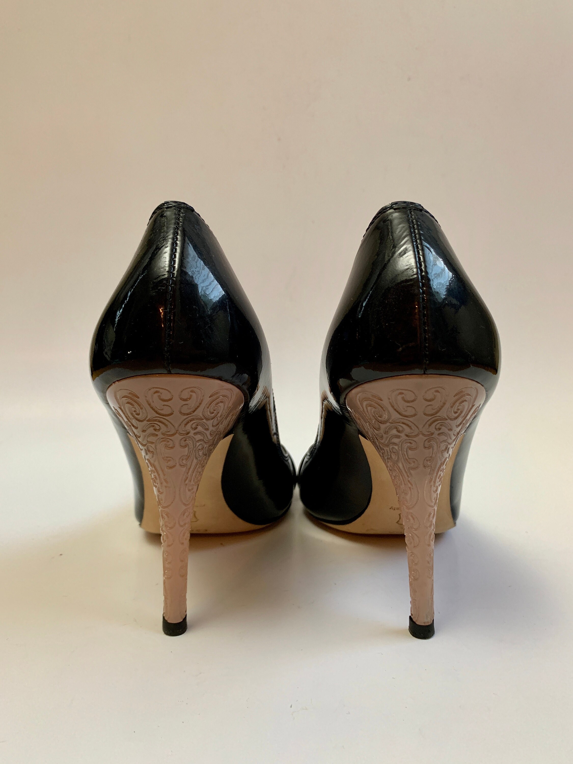 Vintage 1990s Black Patent Leather Pumps by Escada // Designer | Etsy