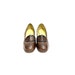 Vintage 1960s Mod Pilgrim Heels // Brown Leather Brogue Elastic Vamp ...