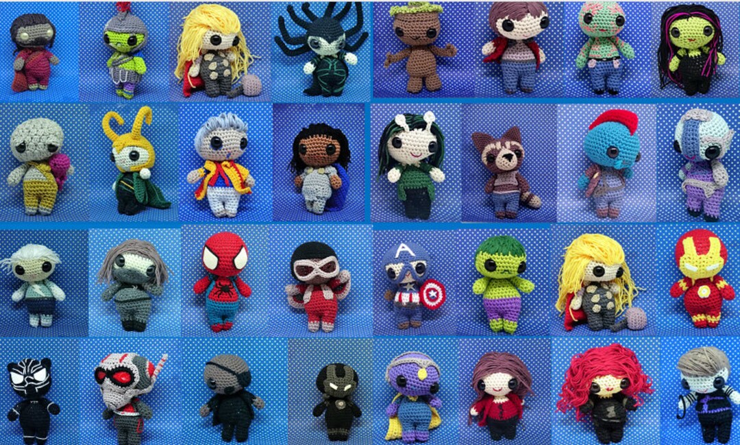 Avengers Amigurumi Style PDF Crochet Patterns Full Set of 32 Patterns ...