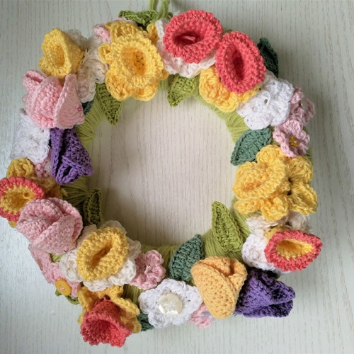 Crochet Pattern Spring Wreath - Etsy