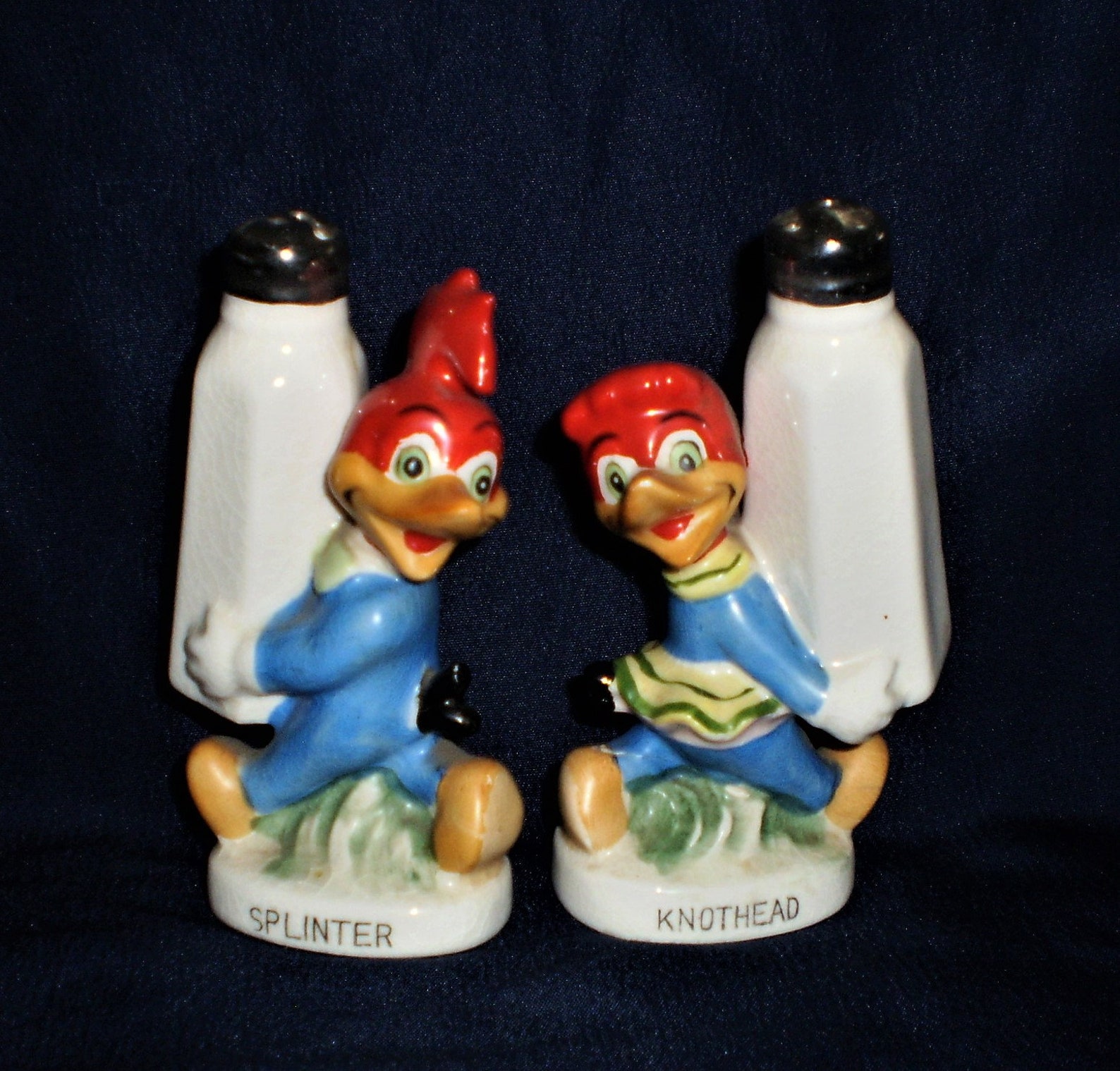 Vintage Splinter and Knothead Salt and Pepper Set - Etsy