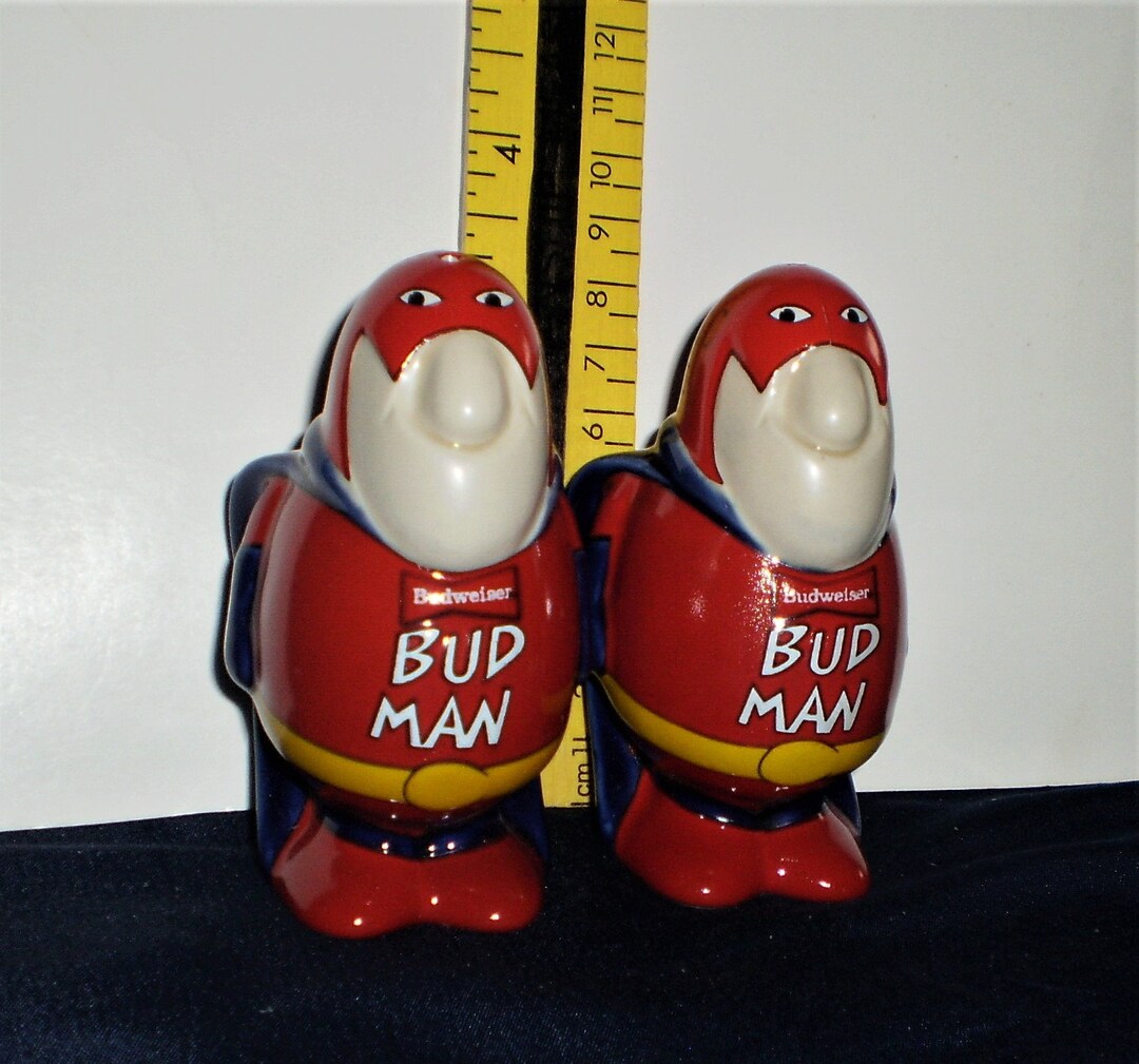 Vintage Budweiser Budman Beer Salt and Pepper Set - Etsy