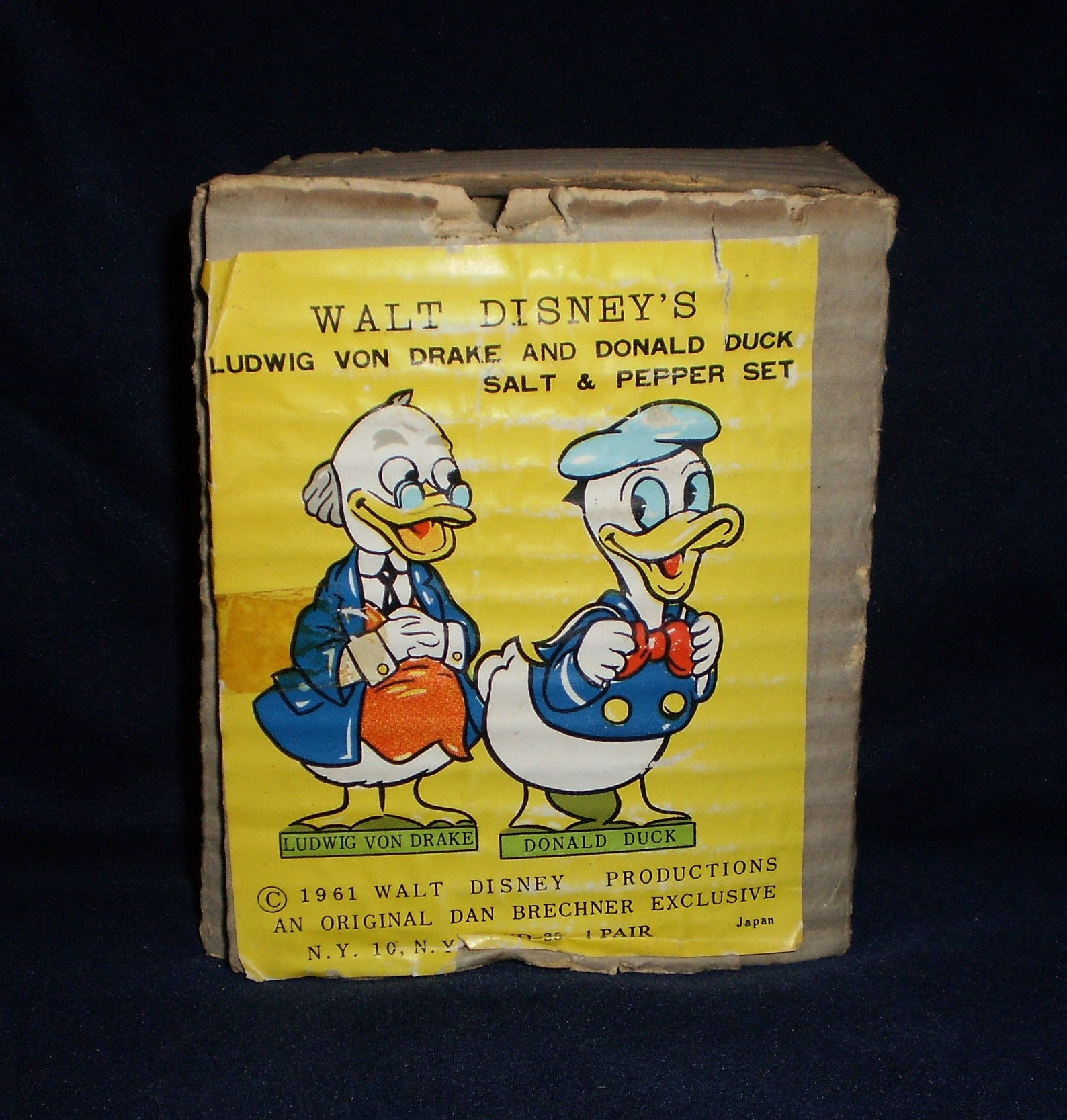 Disney Professor Ludwig Von Drake and Donald Duck Salt and Pepper Set ...
