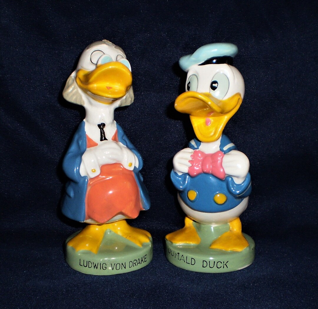 Disney Professor Ludwig Von Drake and Donald Duck Salt and Pepper Set ...