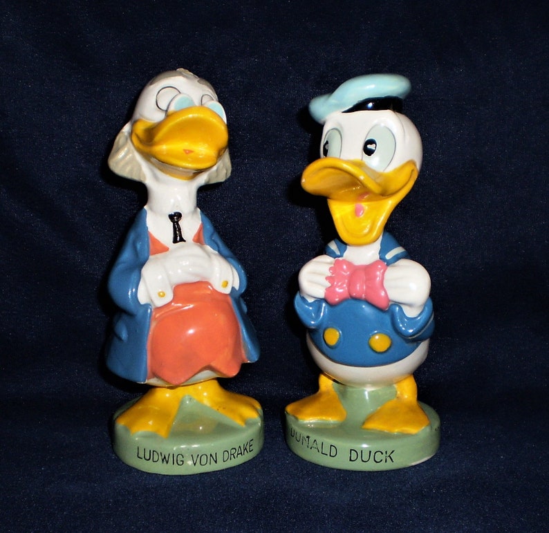 Disney Professor Ludwig Von Drake and Donald Duck Salt and Pepper Set ...