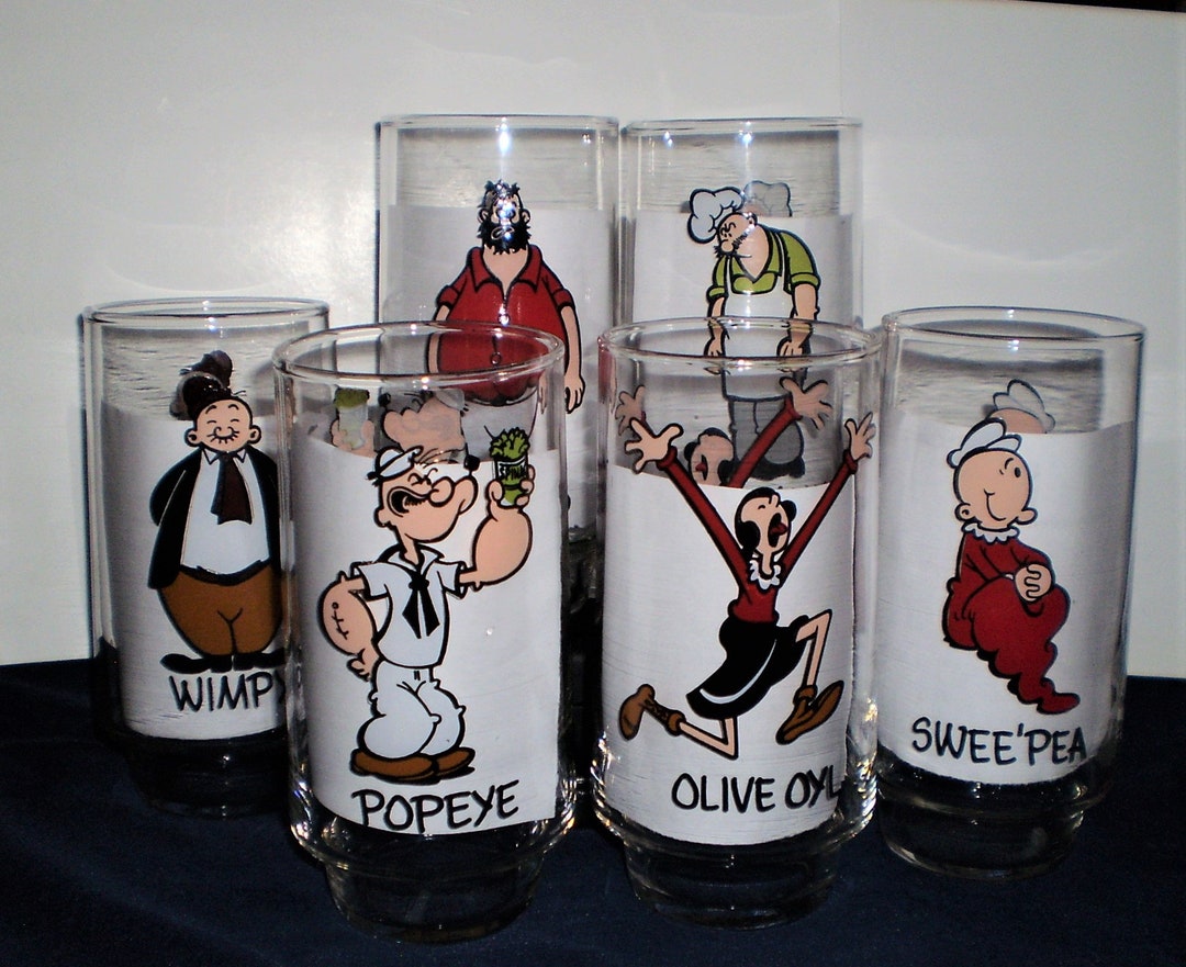 Popeye Coca Cola Glasses - Etsy