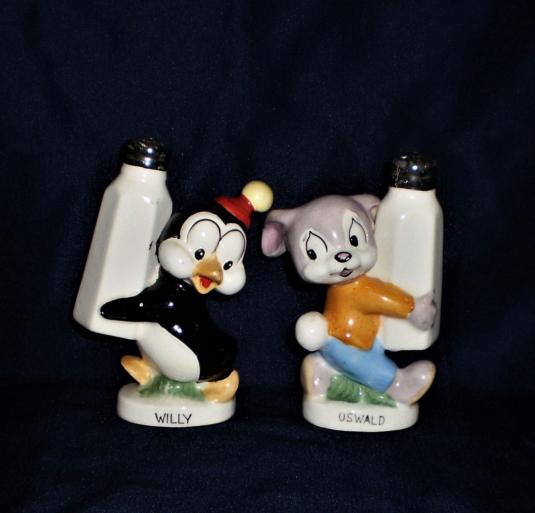 Vintage Chilly Willy and Oswald Rabbit Salt and Pepper Set - Etsy