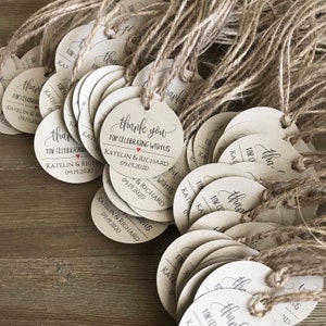 50 Rustic Tags - Rustic Wedding Favor - Modern - Heart - Gift Bag ...