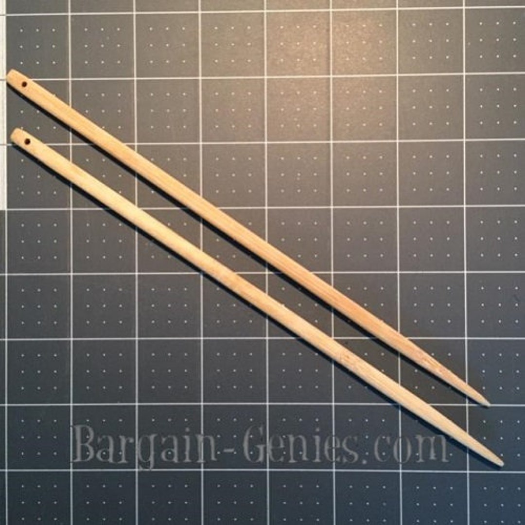 Lot of 2 ~ Hand Carved 9" Bamboo Weaving Shuttle Yarn Needles - Etsy