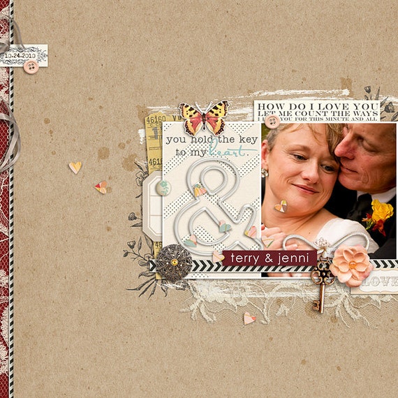 Scrapbooking Craft Supplies & Tools Papercraft Key to My Heart Girl Digital Scrapbooking ...