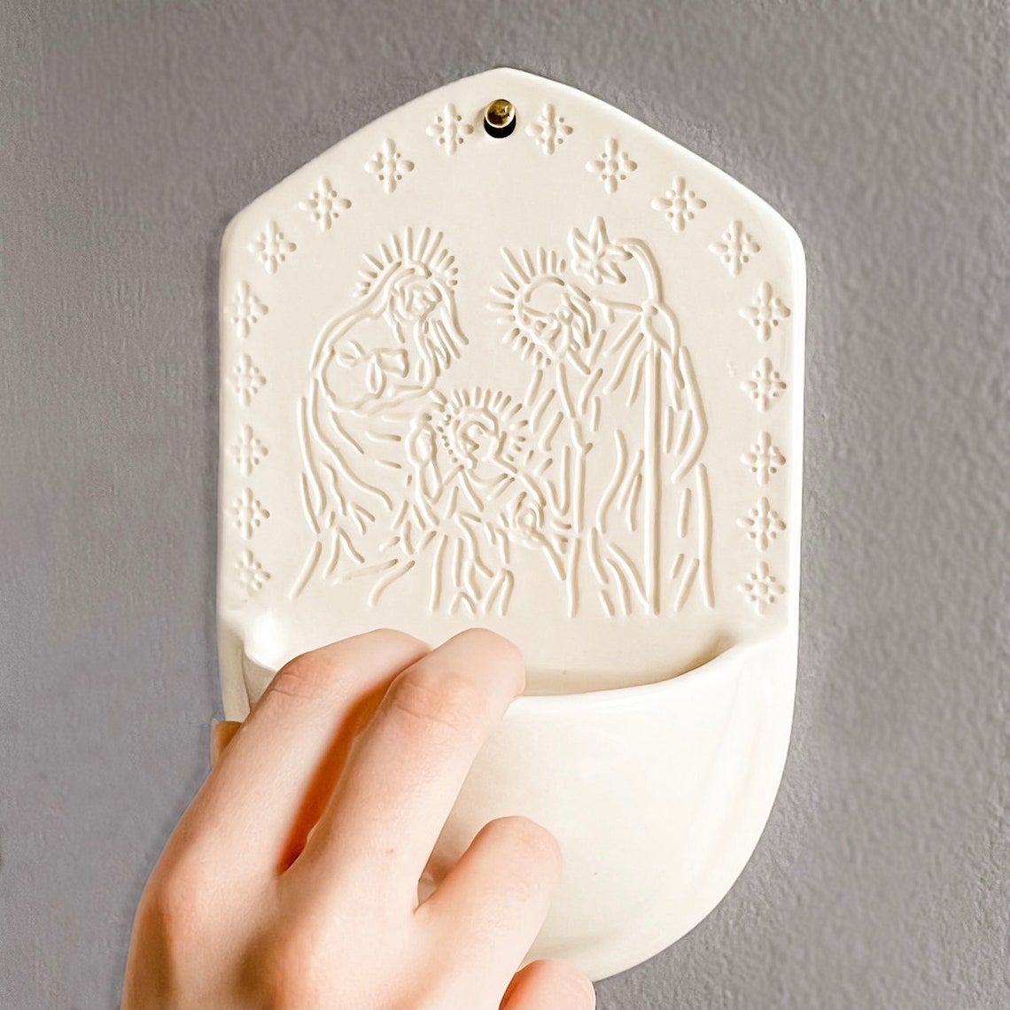 Holy Water Font Holy Family Holy Water Font Catholic Home - Etsy