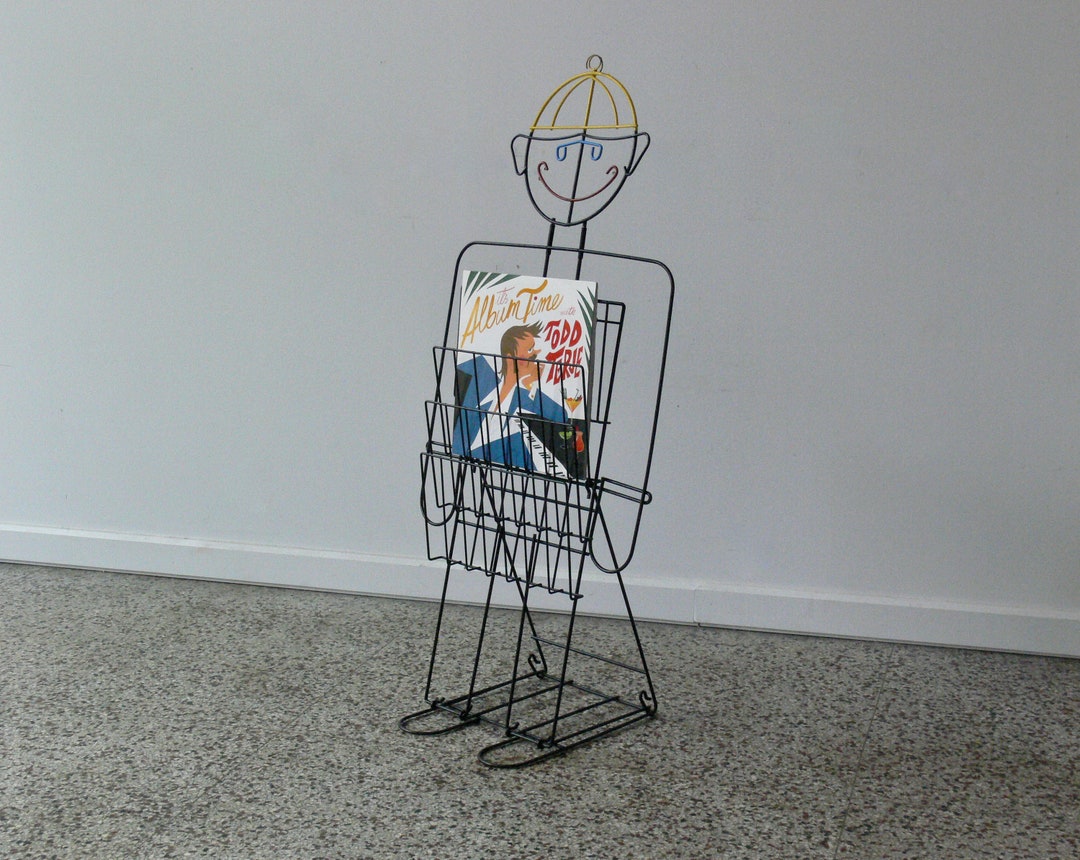 Vintage Modernist Boy Figure Wire Rod Record - Etsy