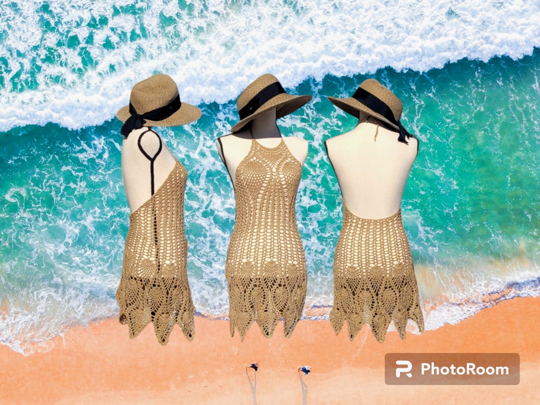 Sand Beach Dress Open Back Cover up Breezy Beach Day Tunic Romantic ...