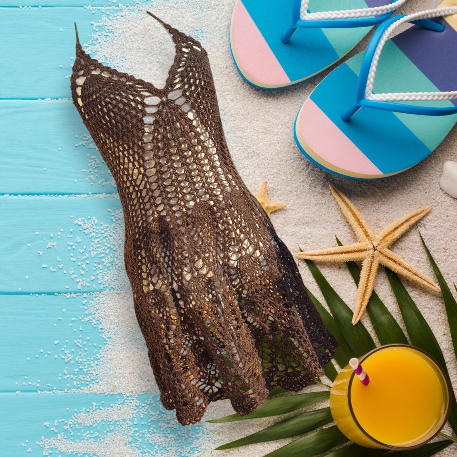 Beach Halter Dress / Scalloped Hemline / Handmade Crochet Beachwear ...