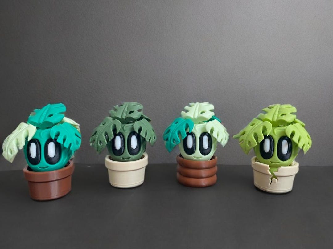 Monstera Desk Pet – 3D Printed Plant Toy | Fidget Desk Toy | Sensory ...