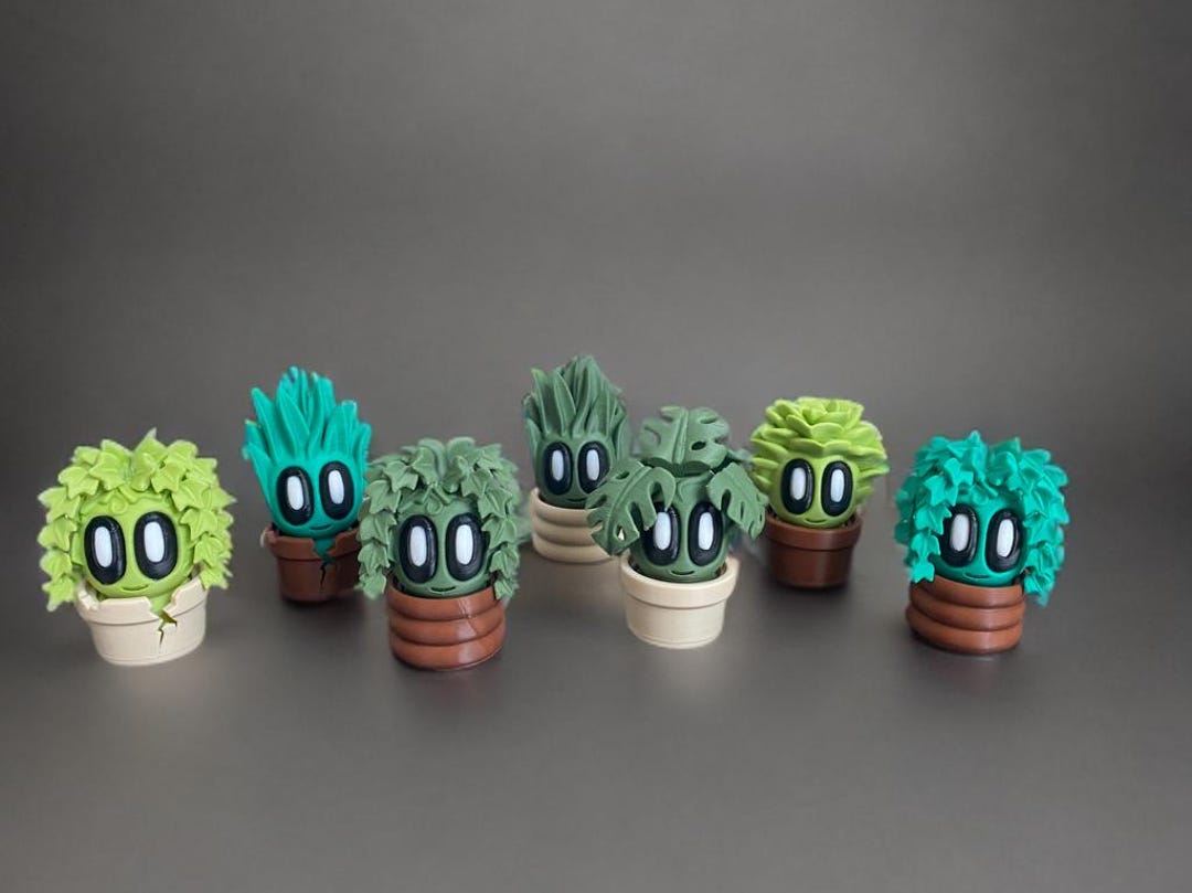 Blob Plant Toy – 3D Printed Pet Plant | Fidget Desk Toy | Sensory Plant ...