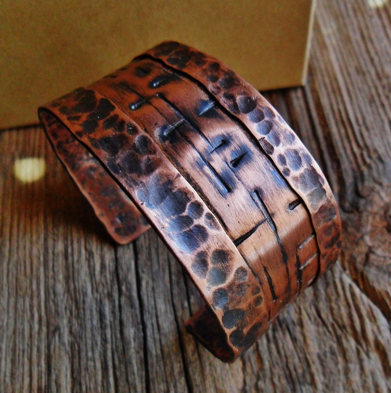 Hammered Textured Sanded Perfect Mens Women Copper Cuff Bracelet - Etsy