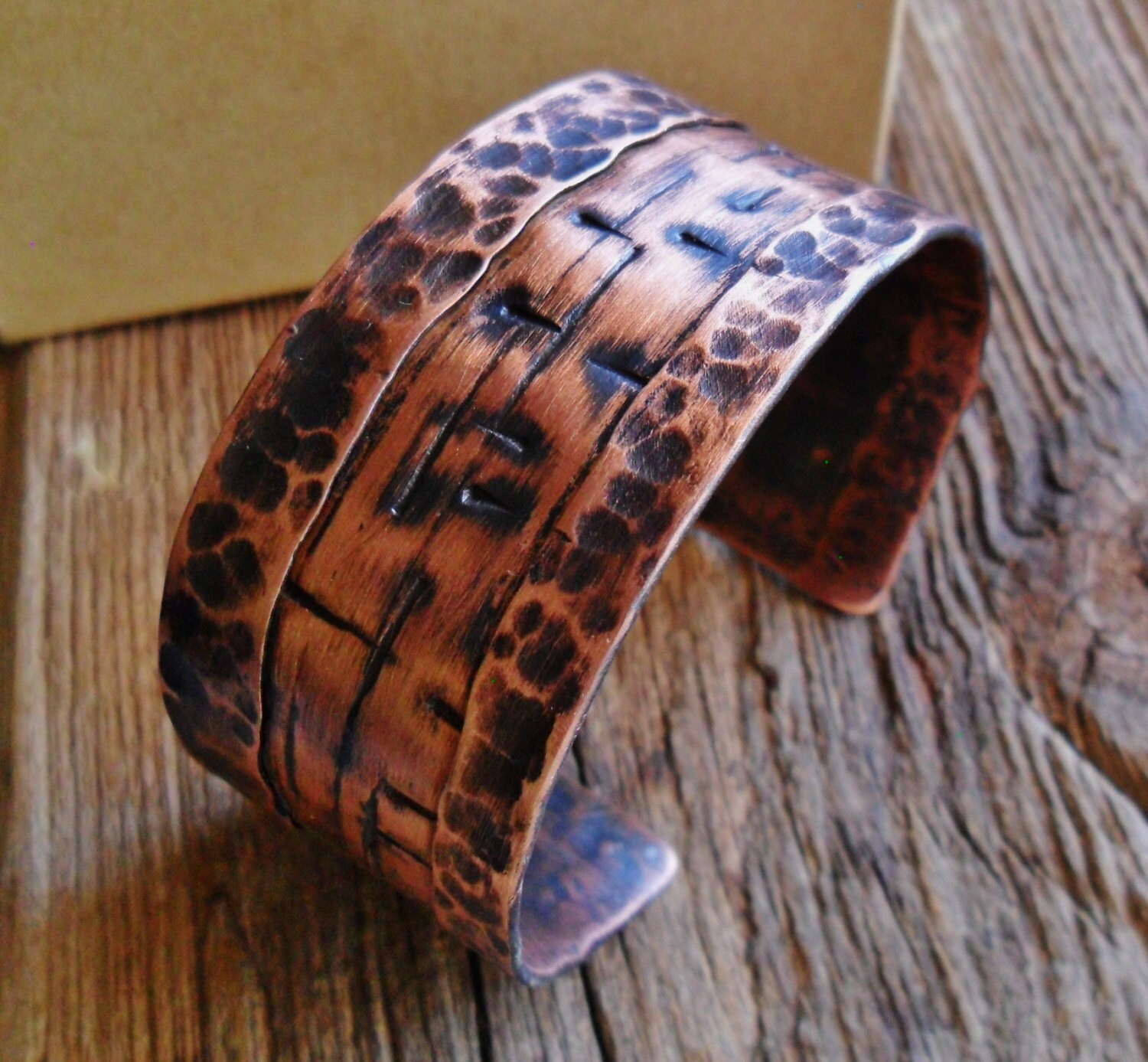 Hammered Textured Sanded Perfect Mens Women Copper Cuff - Etsy