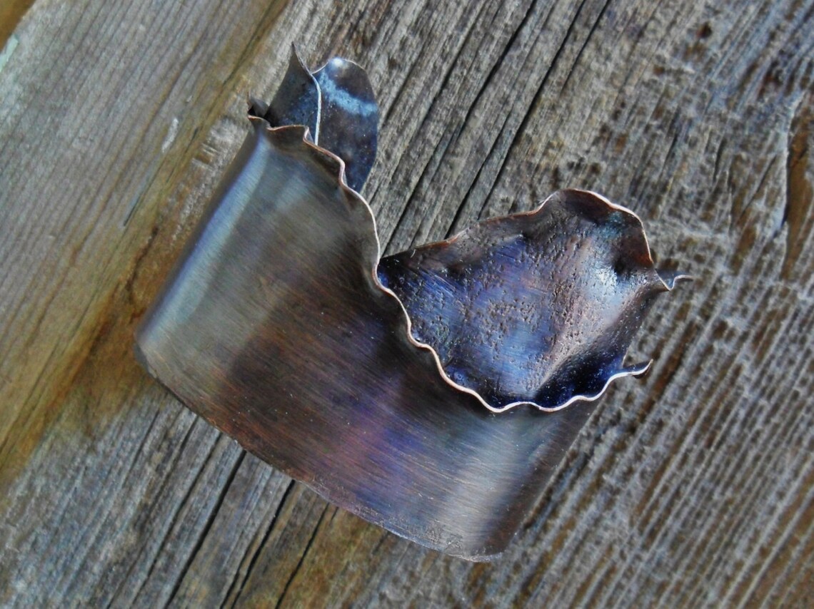 Waves Design Layered Copper Cuff Bracelet Mens Copper Cuff - Etsy