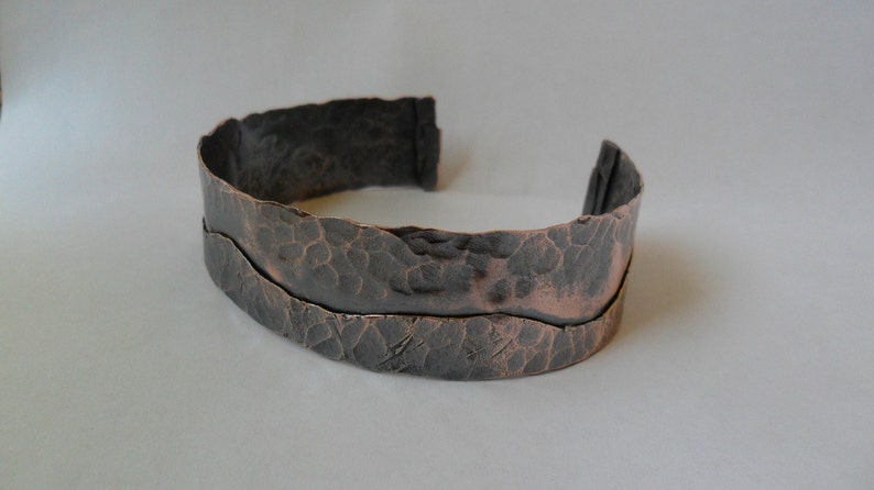 Catch the wave mens or womans copper cuff bracelet | Etsy