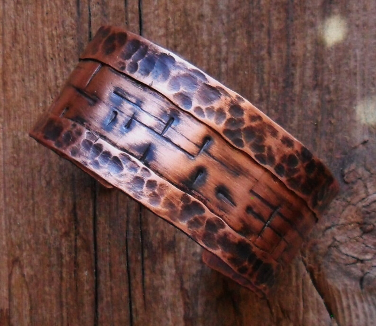 Hammered Textured Sanded Perfect Mens Women Copper Cuff - Etsy