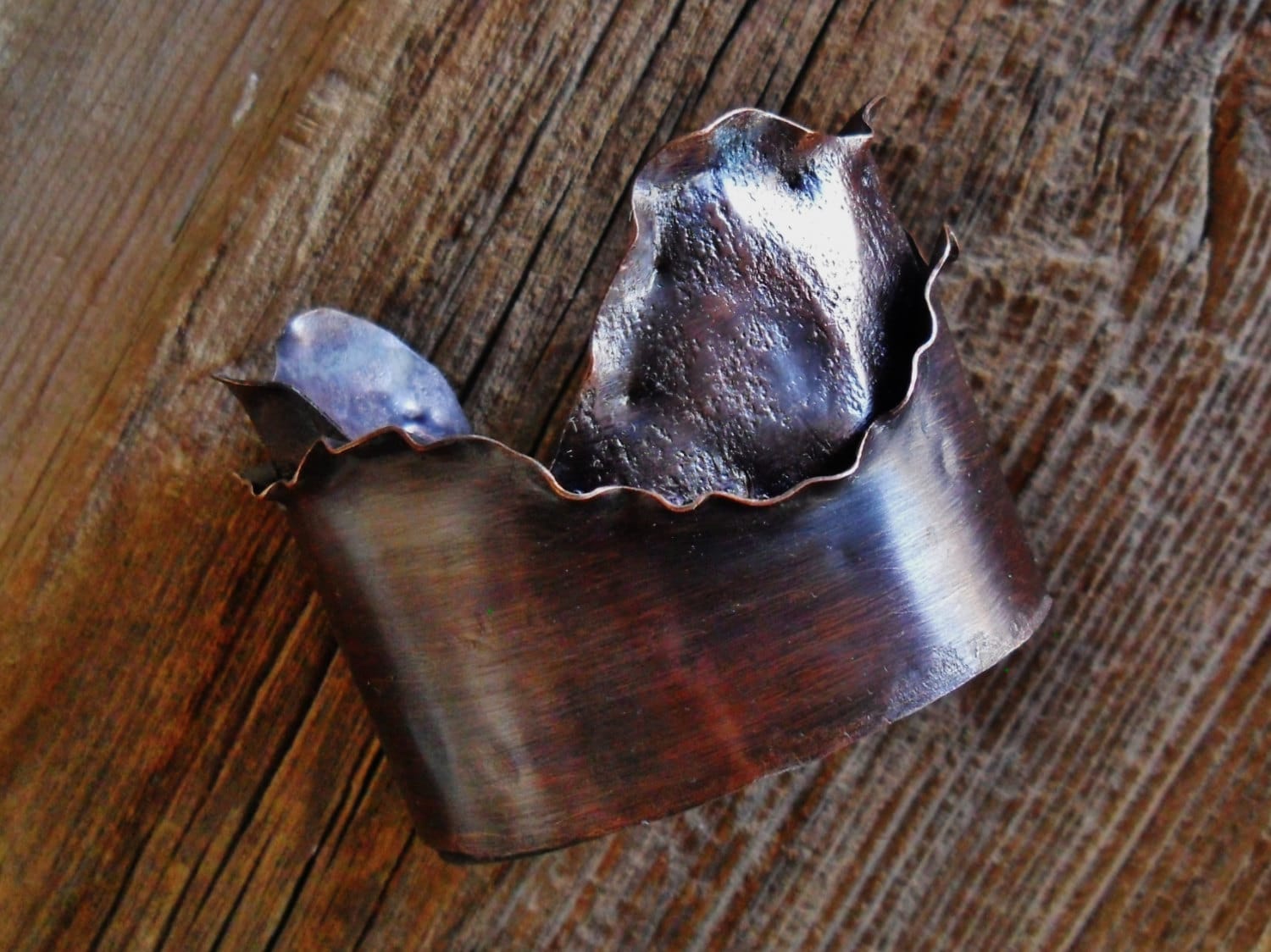 Waves Design Layered Copper Cuff Bracelet Mens Copper Cuff - Etsy