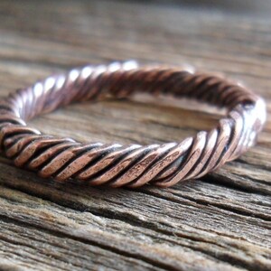 Simple Twist Copper Ring - Etsy