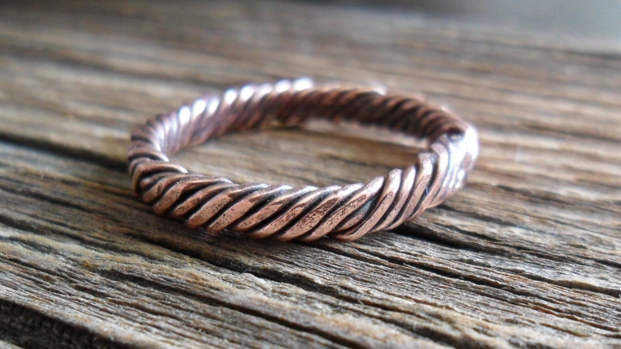 Simple Twist Copper Ring - Etsy