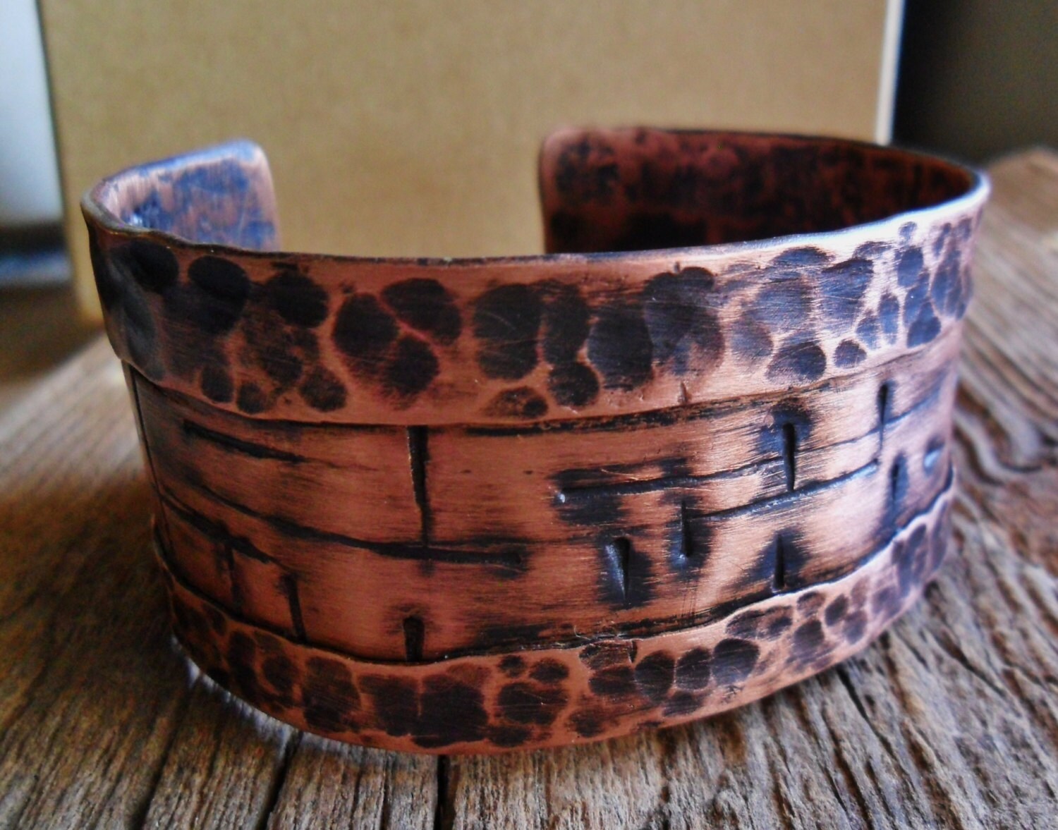 Hammered Textured Sanded Perfect Mens Women Copper Cuff - Etsy