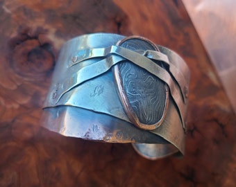 Mens Damascus Cuff - Etsy