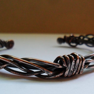French Braided Copper Wire Cuff for Men or Women - Etsy