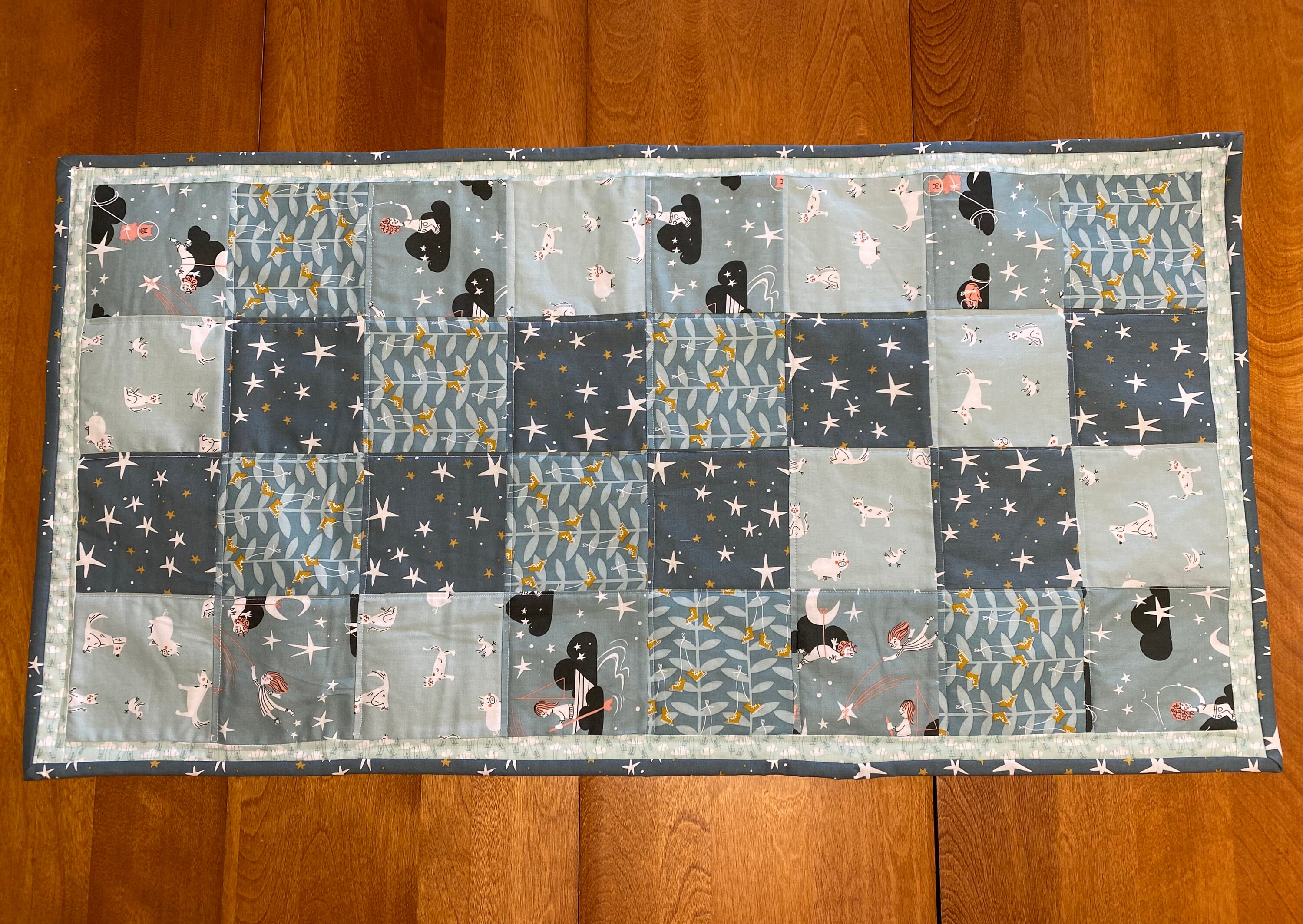 Quilted Dresser Scarf Table Runner Windham Playground - Etsy